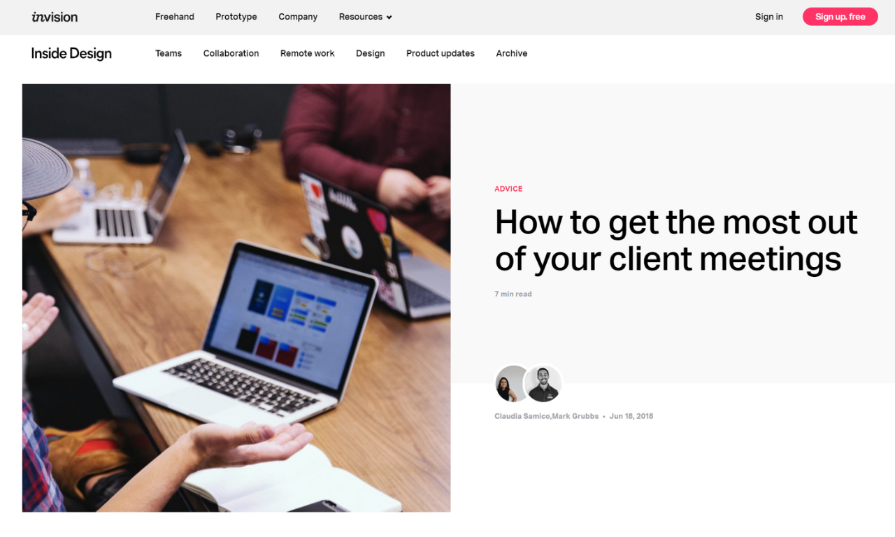 InVision Blog - Comment tirer le meilleur de vos réunions client ...