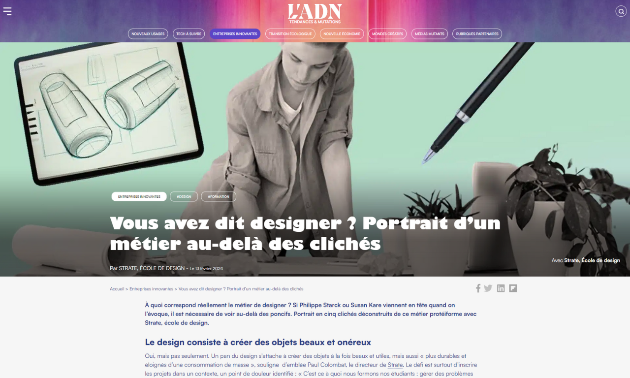 Designer : portrait d’un métier au-delà des clichés - Wallonie Design ...